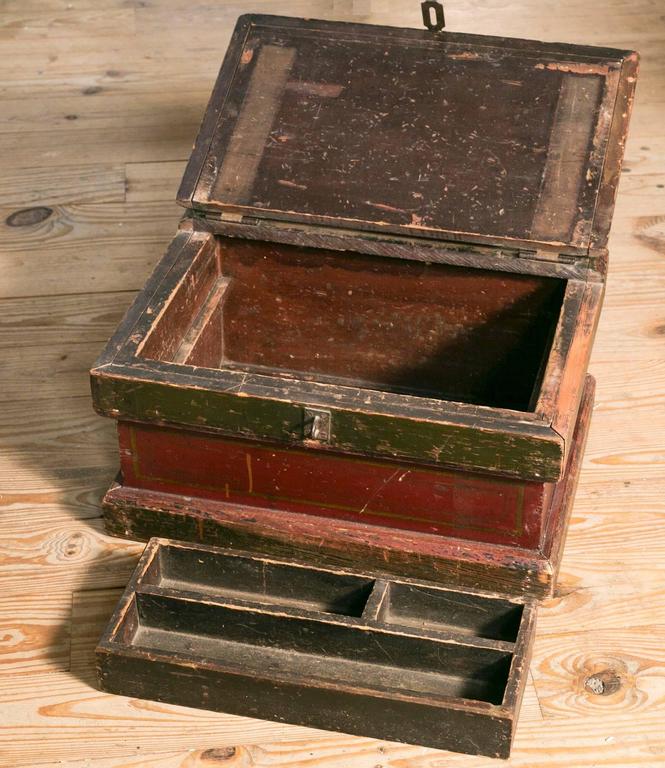 Hand-Crafted Antique Tool Box at 1stDibs | antique tool box wooden