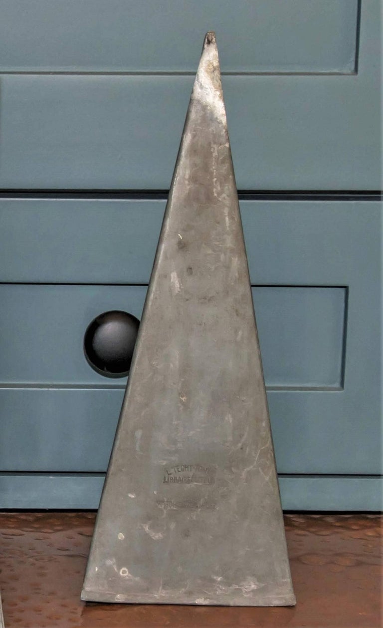 Set of Five, Belgian Didactic Geometric Zinc Forms, Circa 1940 at 1stDibs