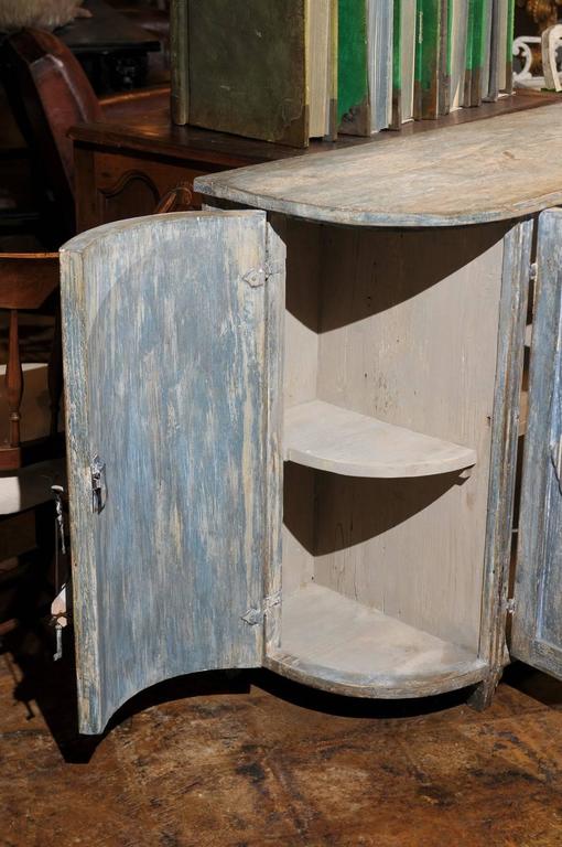 Italian Paint Decorated Buffet with Rounded Corners, circa 1900 at 1stDibs