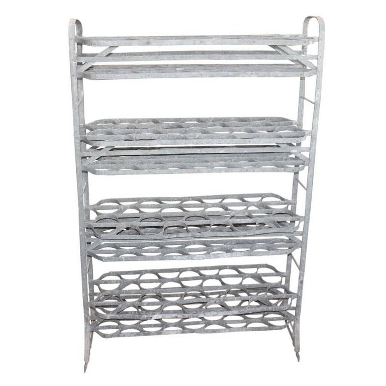French Tiered Zinc Drying Rack for Wine Bottles, Terracotta Pots or ...