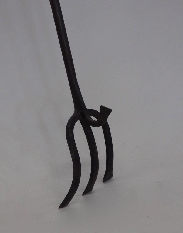 Large Wrought and Forged Fireplace Trident For Sale at 1stDibs ...
