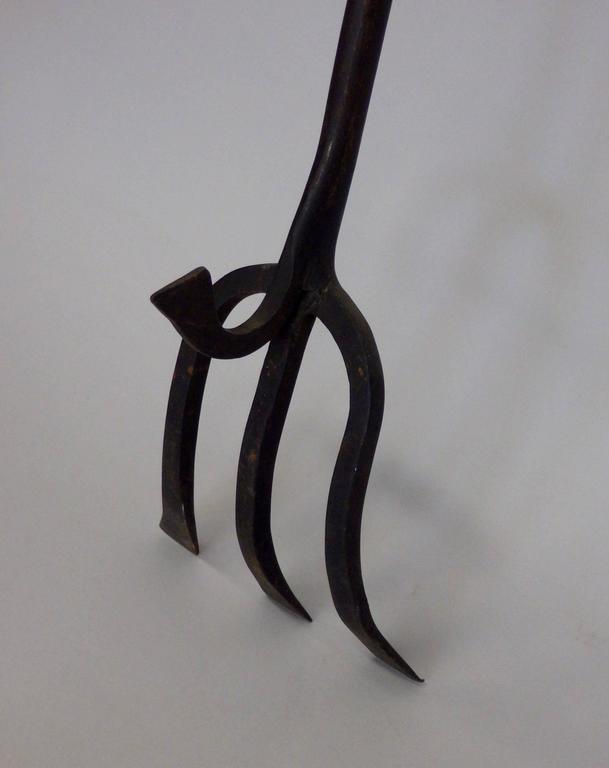Large Wrought and Forged Fireplace Trident For Sale at 1stDibs ...