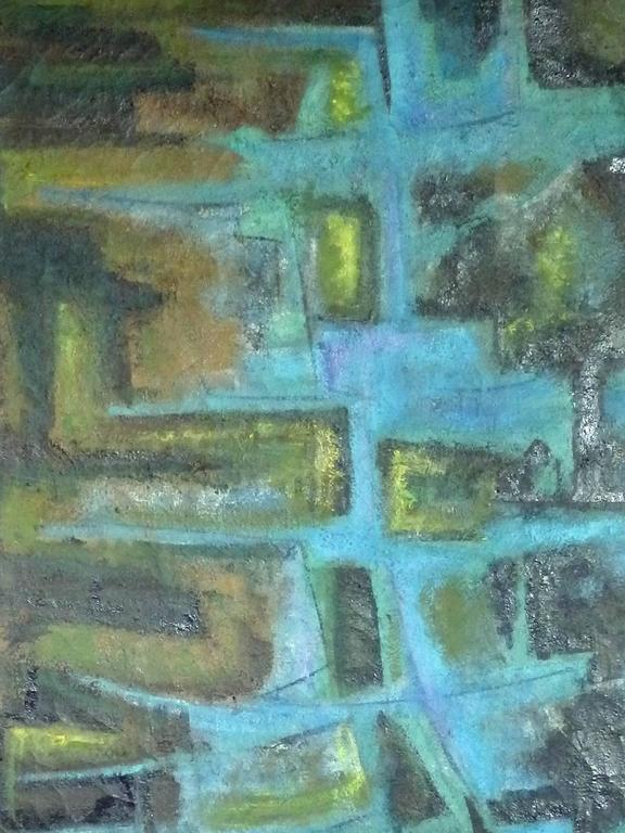 Large Textured Abstract Oil Painting by Robert Berger For Sale at ...
