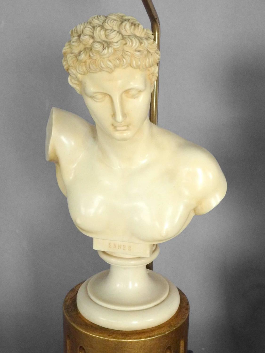 Pair of Greek God Bust Table Lamps at 1stdibs