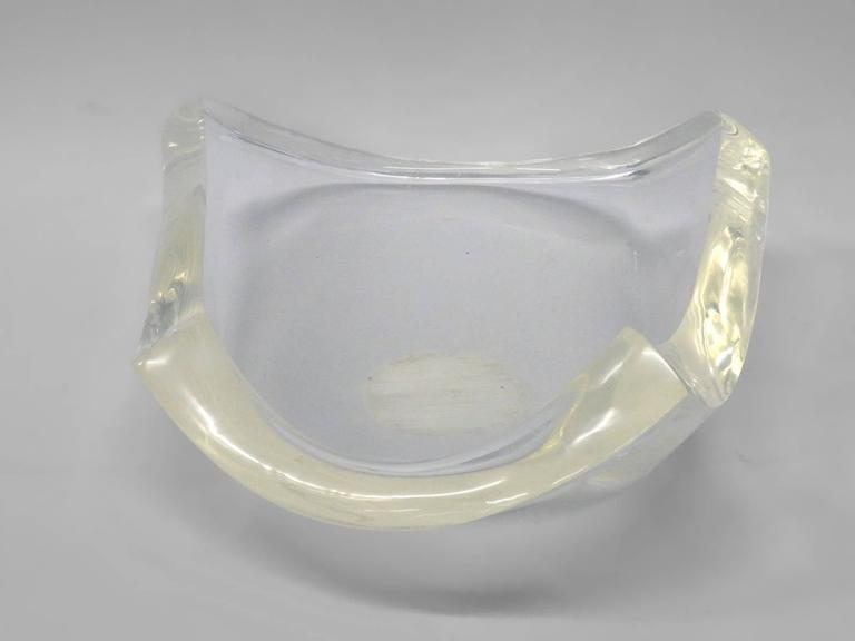Substantial biomorphic form Lucite fruit Bowl For Sale at 1stDibs