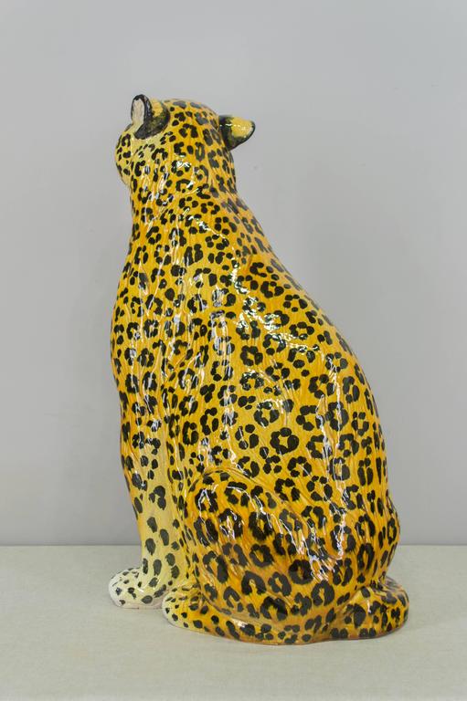 Italian Ceramic Leopard at 1stDibs | large ceramic leopard statue ...