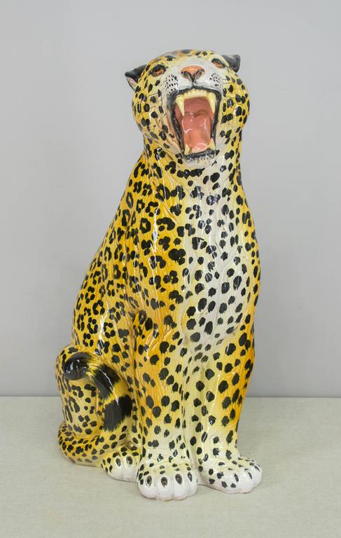 Italian Ceramic Leopard at 1stDibs | large ceramic leopard statue ...
