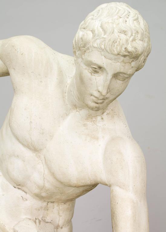 French Cast Stone Discus Thrower at 1stDibs