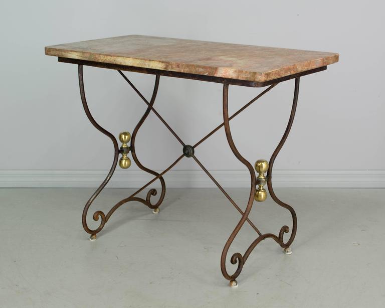 French Marble-Top Pastry Table at 1stDibs
