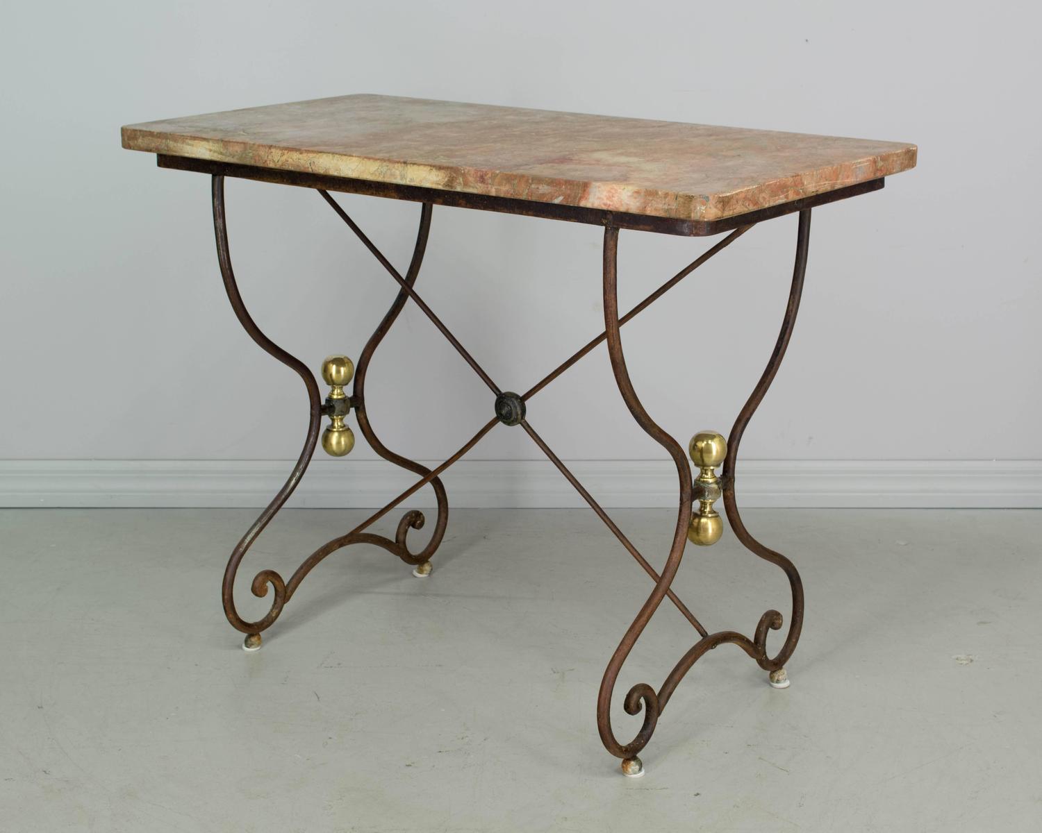 French Marble-Top Pastry Table at 1stdibs