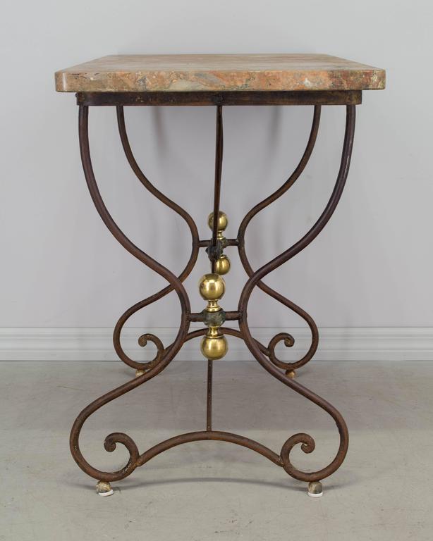 French Marble-Top Pastry Table at 1stDibs