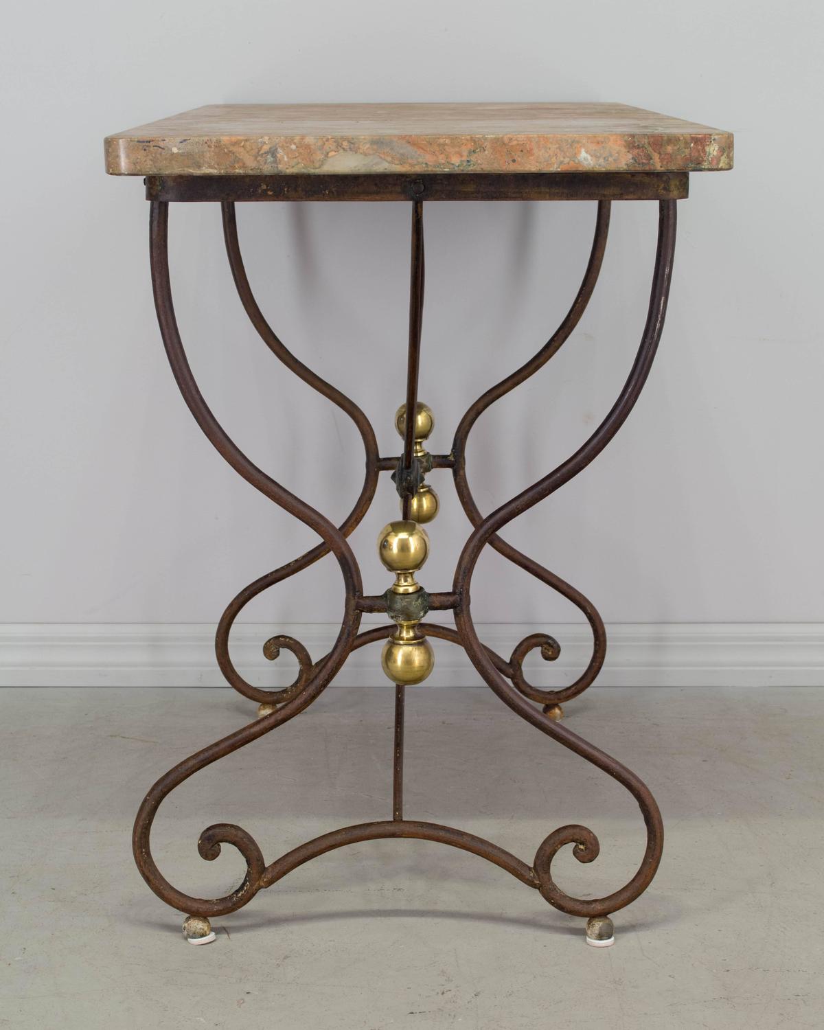 French Marble-Top Pastry Table at 1stdibs