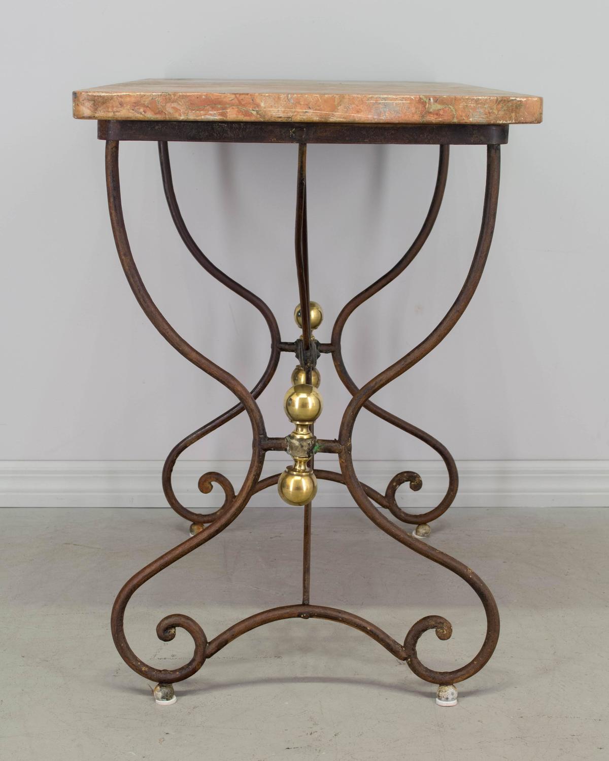 French Marble-Top Pastry Table at 1stdibs