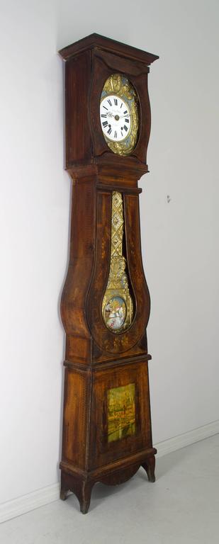 19th Century French Country Comtoise with Automated Pendulum at 1stDibs