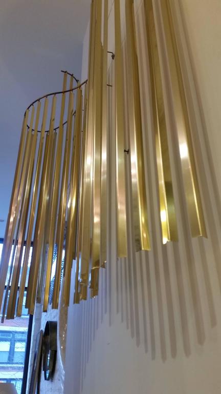 Curtis Jere Brass Kinetic Wave Wall Sculpture at 1stDibs