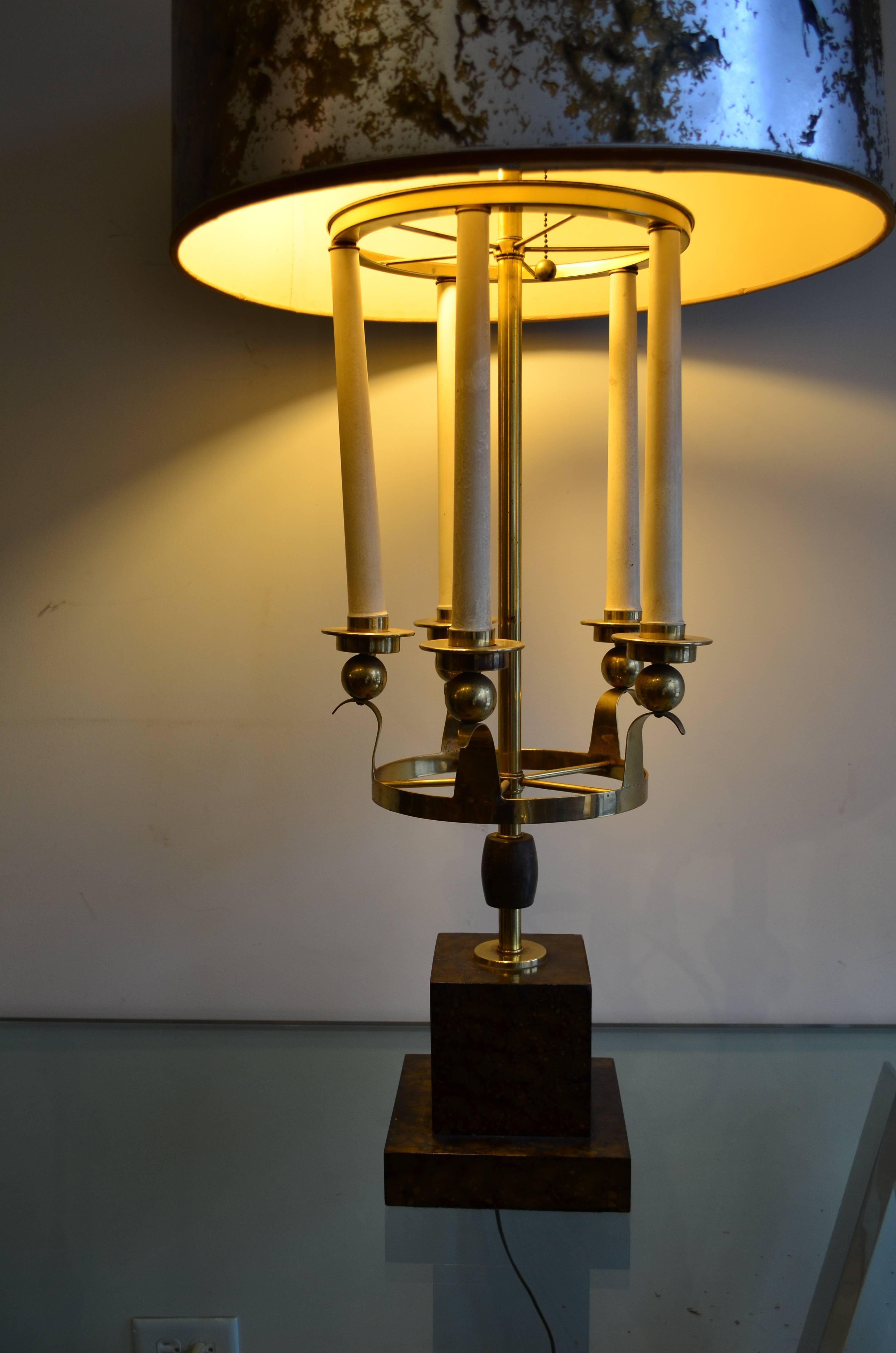 Monumental Marbro Candlestick Lamp at 1stDibs