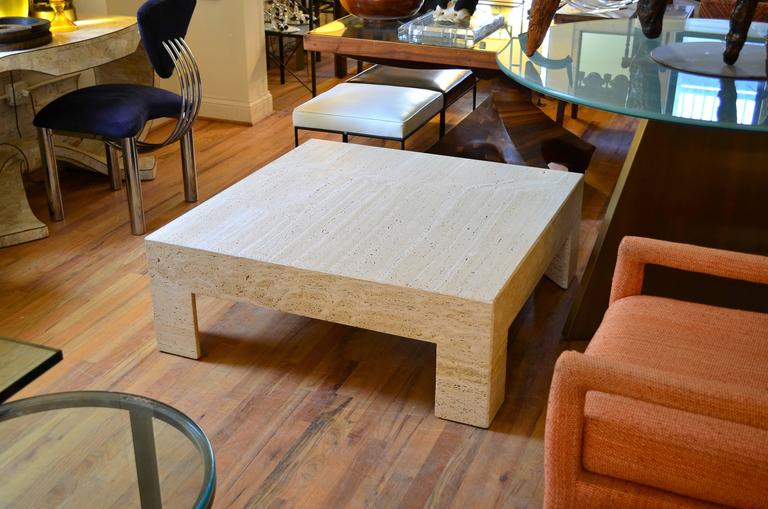 Travertine Coffee Table at 1stDibs