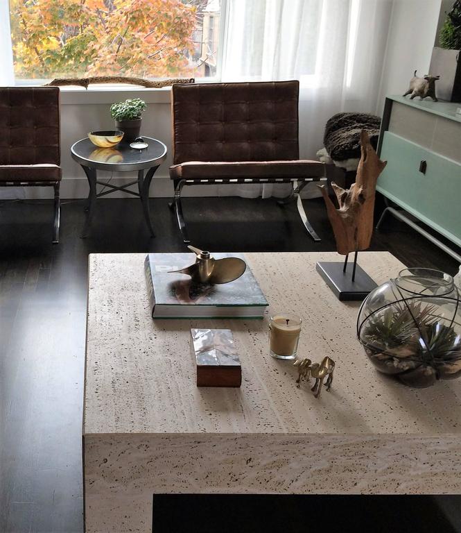 Travertine Coffee Table at 1stDibs