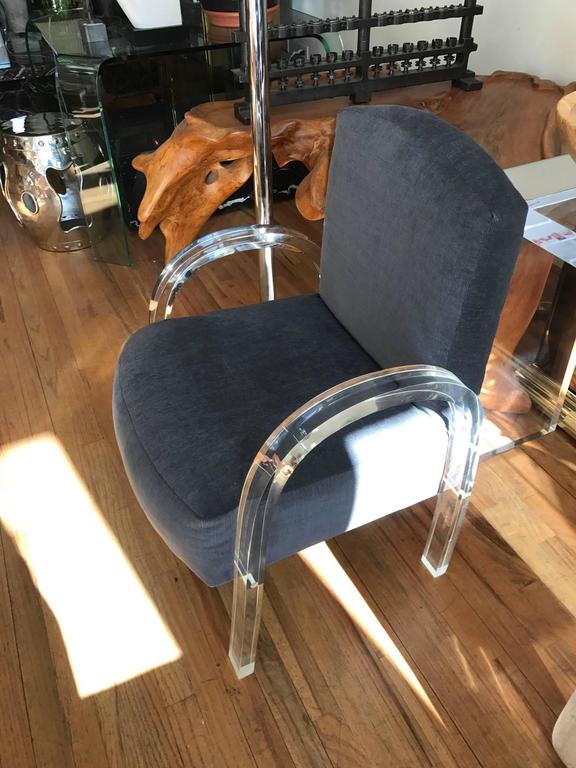 Charles Hollis Jones Lucite Waterfall Armchair at 1stDibs