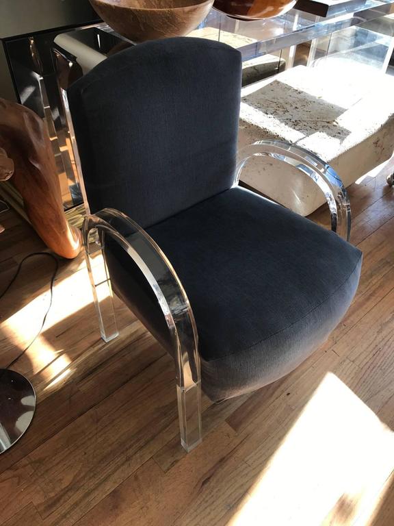 Charles Hollis Jones Lucite Waterfall Armchair at 1stDibs