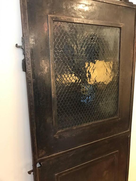 Industrial Metal Fire Door at 1stDibs | vintage industrial fire doors ...