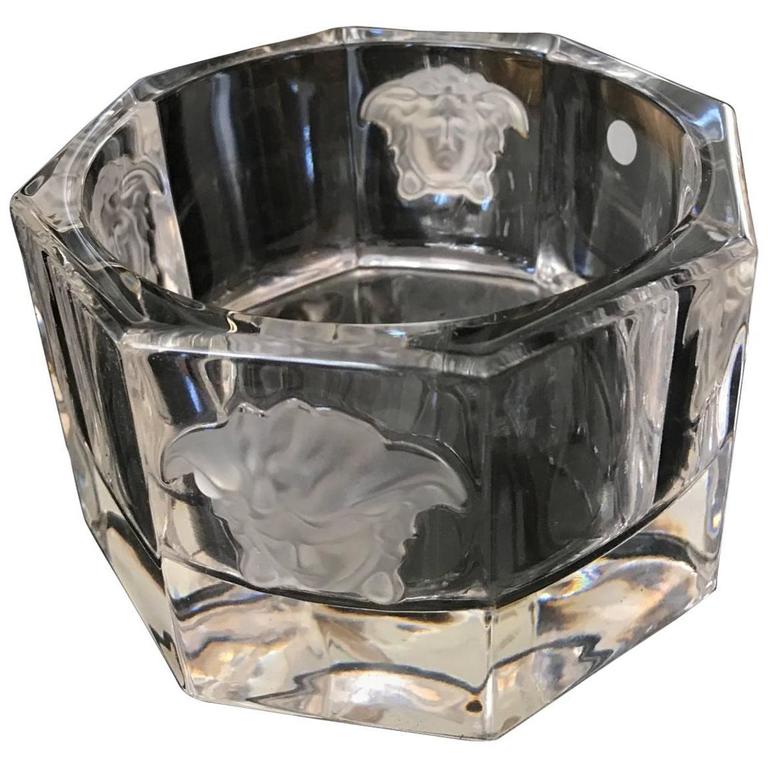 Versace Medusa Lumiere Crystal Bottle Coaster Rosenthal at 1stDibs