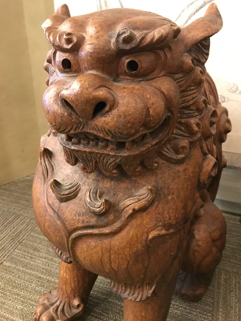 Monumental Pair of Japanese Guardian Dogs at 1stDibs