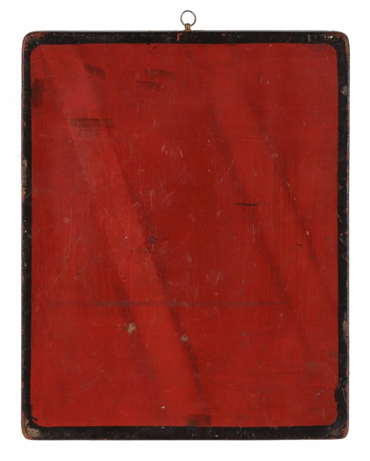 American Checker Board with Great Polychrome Painted Surface at 1stDibs