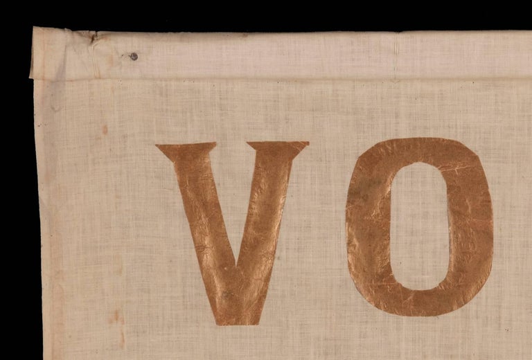 American Suffragette Banner with "Votes for Women" Text, circa 1910 ...