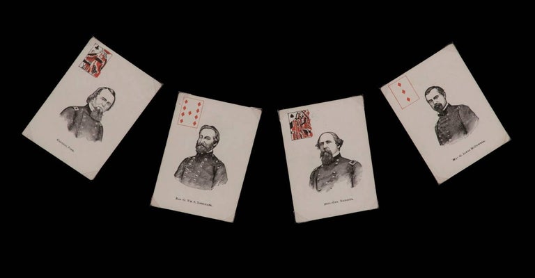 Exceptionally Rare Complete Deck of Civil War Period Patriotic Playing ...