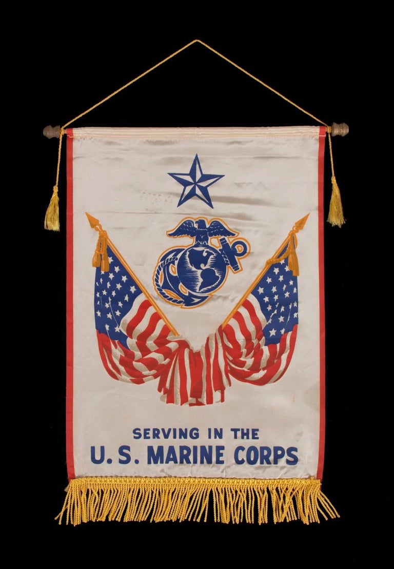 WWII Son-in-service Banner for a United States Marine at 1stDibs