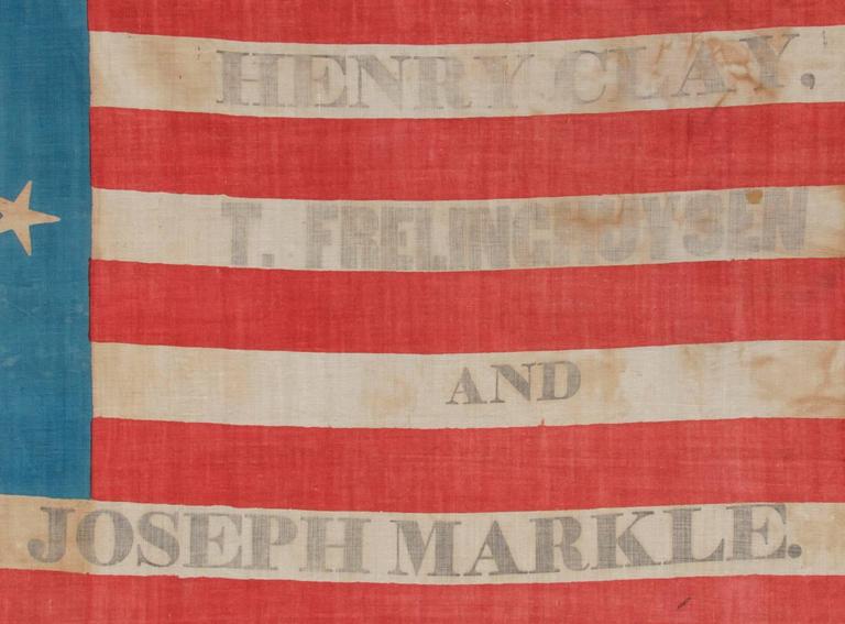 26 Star, 1844 Presidential Campaign Flag for Clay, Frelinghuysen and ...