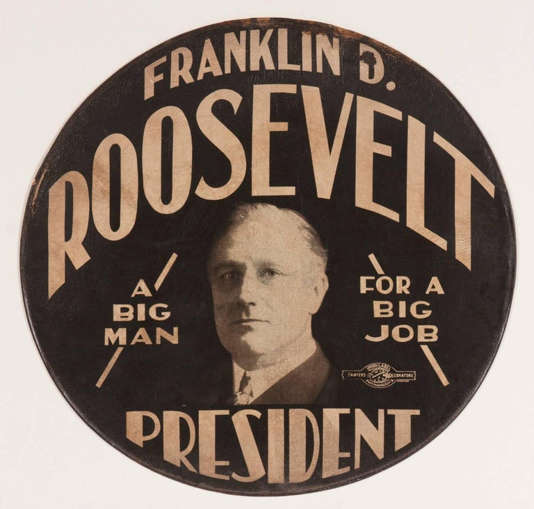 Franklin D. Roosevelt Campaign Tire Cover with a Terrific Slogan at ...
