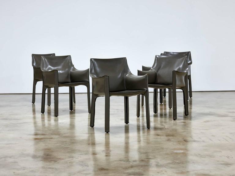 Mario Bellini Cab Chairs, Set of Six at 1stdibs