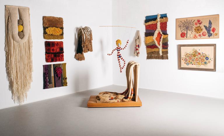 Jane Knight Sculptural Fiber Art on Base, circa 1969 For Sale at 1stDibs