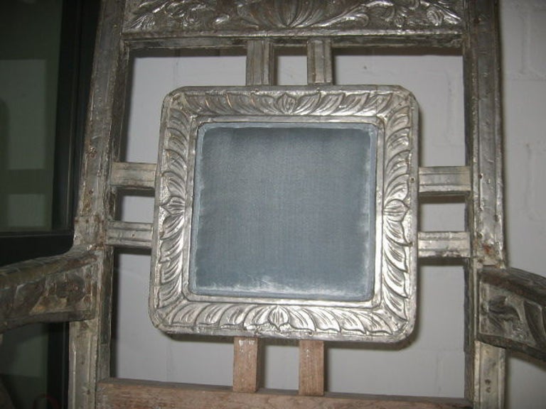 Indian Raj Chairs with Silver Repousse Overlay For Sale at 1stDibs