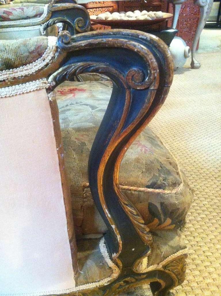 Pair of 19th Century French Wing Chairs For Sale at 1stDibs