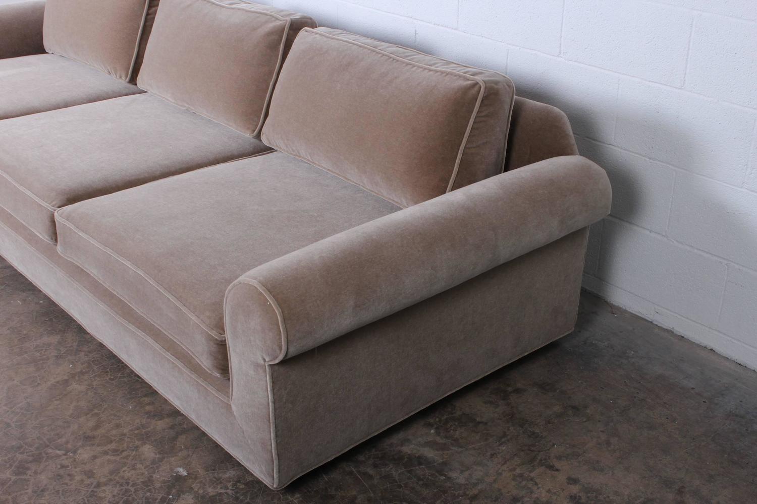 "Big Texan" Sofa by Edward Wormley for Dunbar in Mohair For Sale at 1stdibs