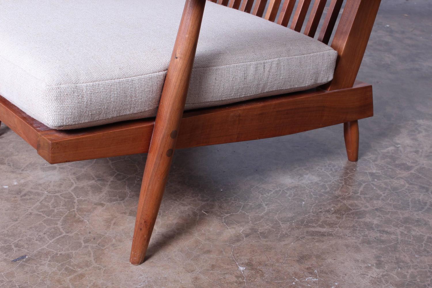 Pair of Spindle Back Lounge Chair by George Nakashima For Sale at 1stdibs