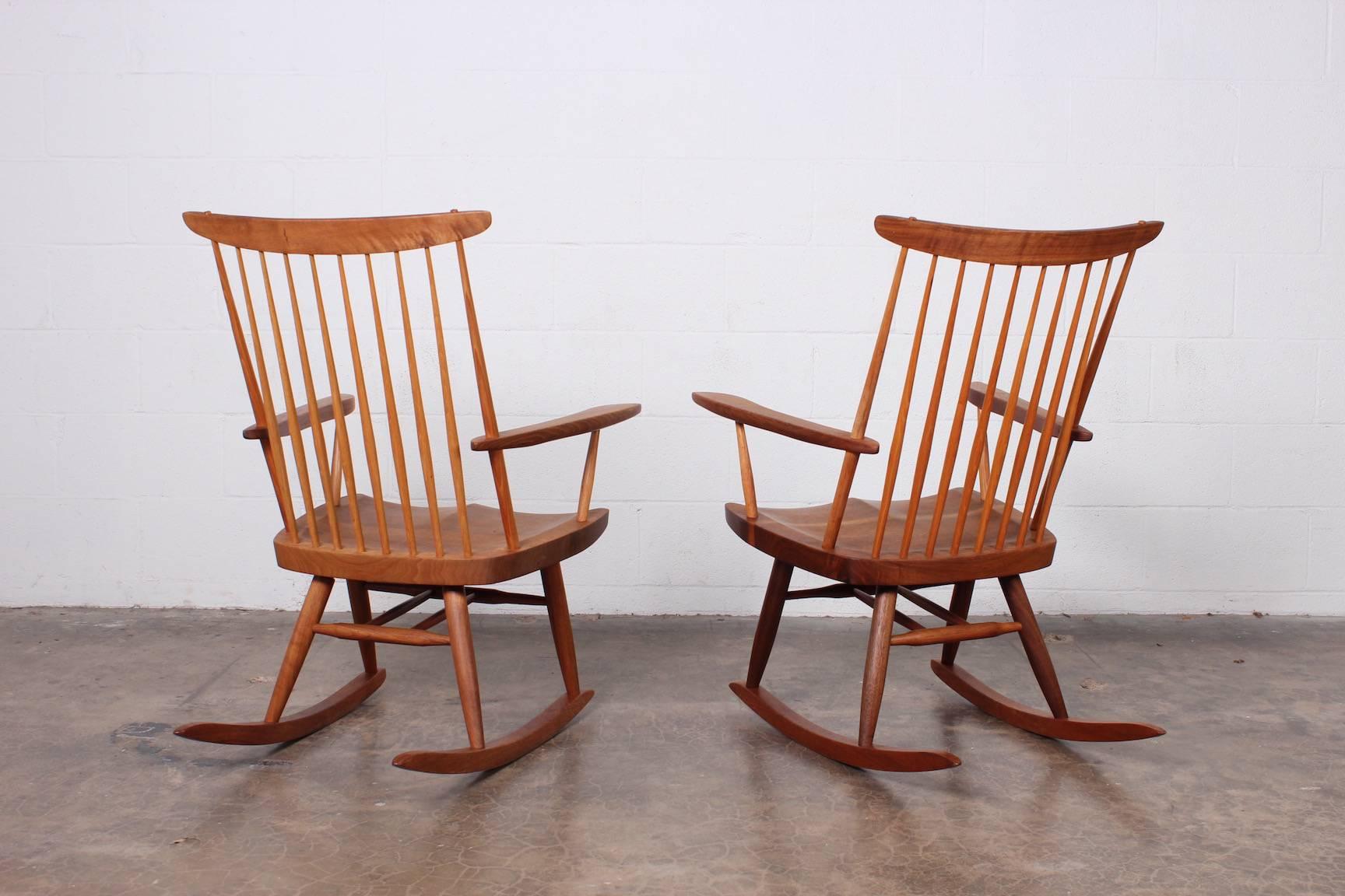 Pair of Rocking Chairs by George Nakashima, 1975 at 1stDibs
