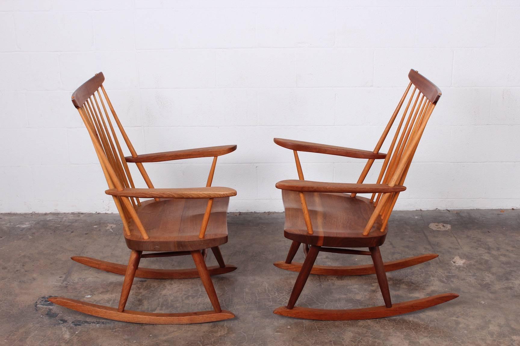 Pair of Rocking Chairs by George Nakashima, 1975 at 1stDibs