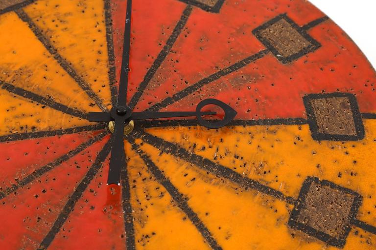 Ceramic Meridian Clock by Raymor For Sale at 1stDibs