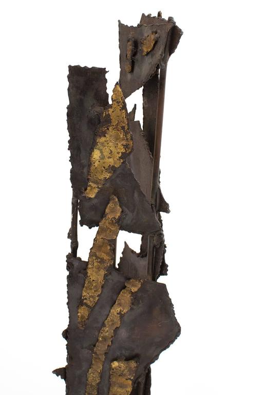 Pair of Phenomenal Brutalist Metal Sculptures at 1stDibs