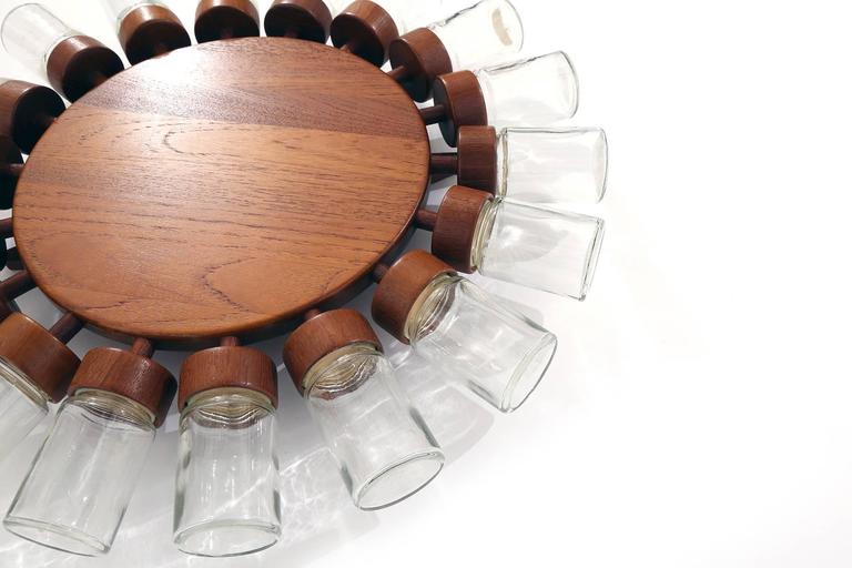 Digsmed 18 Jar Teak and Glass Spice Wheel at 1stDibs | digsmed spice ...