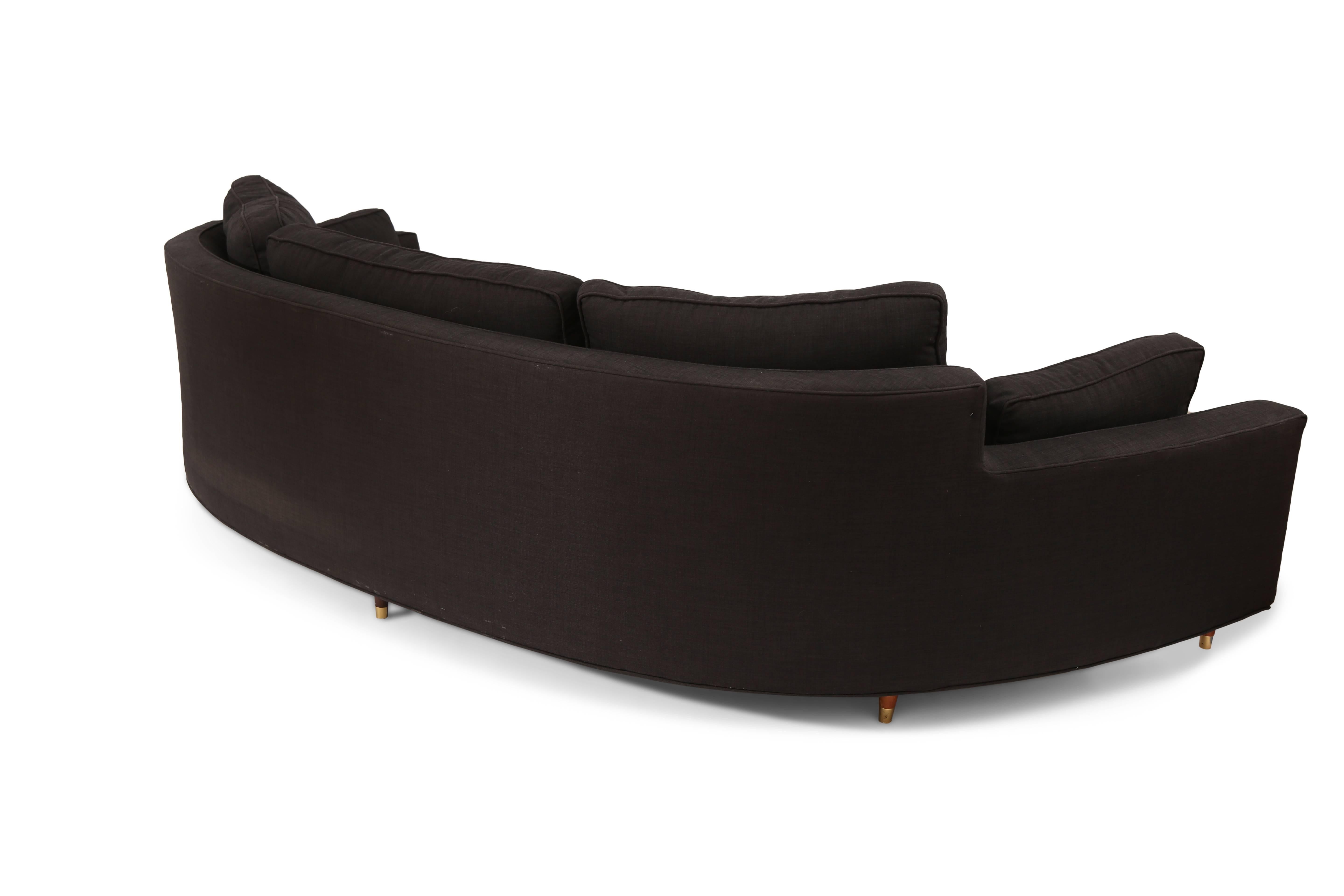 Harvey Probber Crescent Sofa at 1stDibs | crescent couch, cresent couch