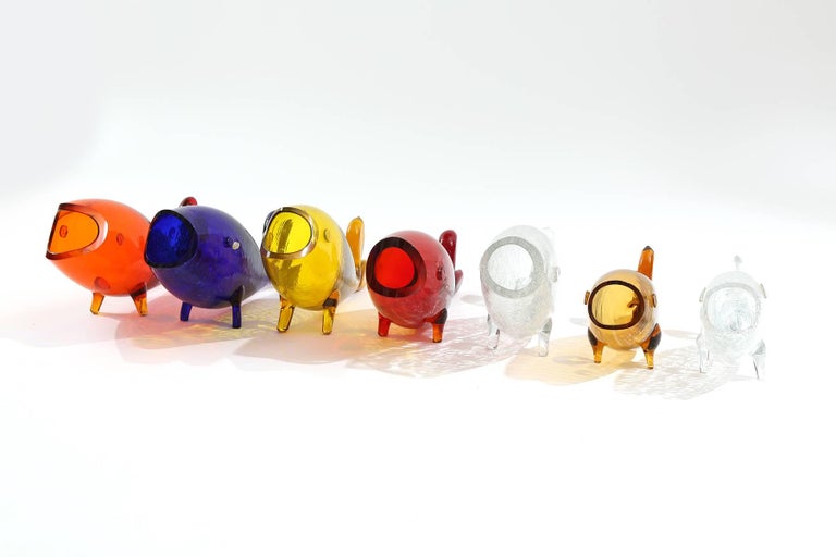 Seven Blenko Large-Scale Glass Fish at 1stDibs