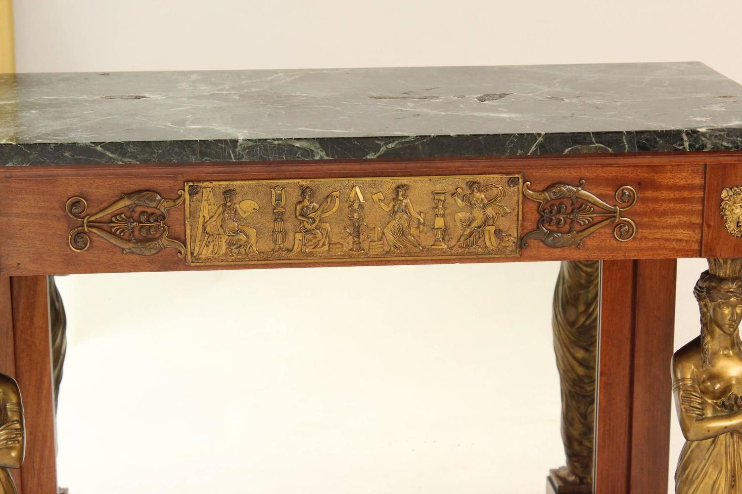 Empire Style Bronze-Mounted Console Table For Sale at 1stdibs