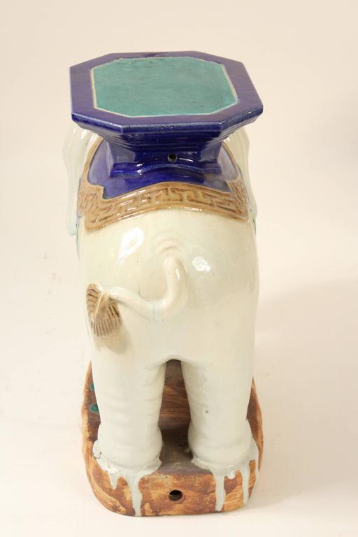 Pair of Chinese stoneware elephant form tables at 1stDibs