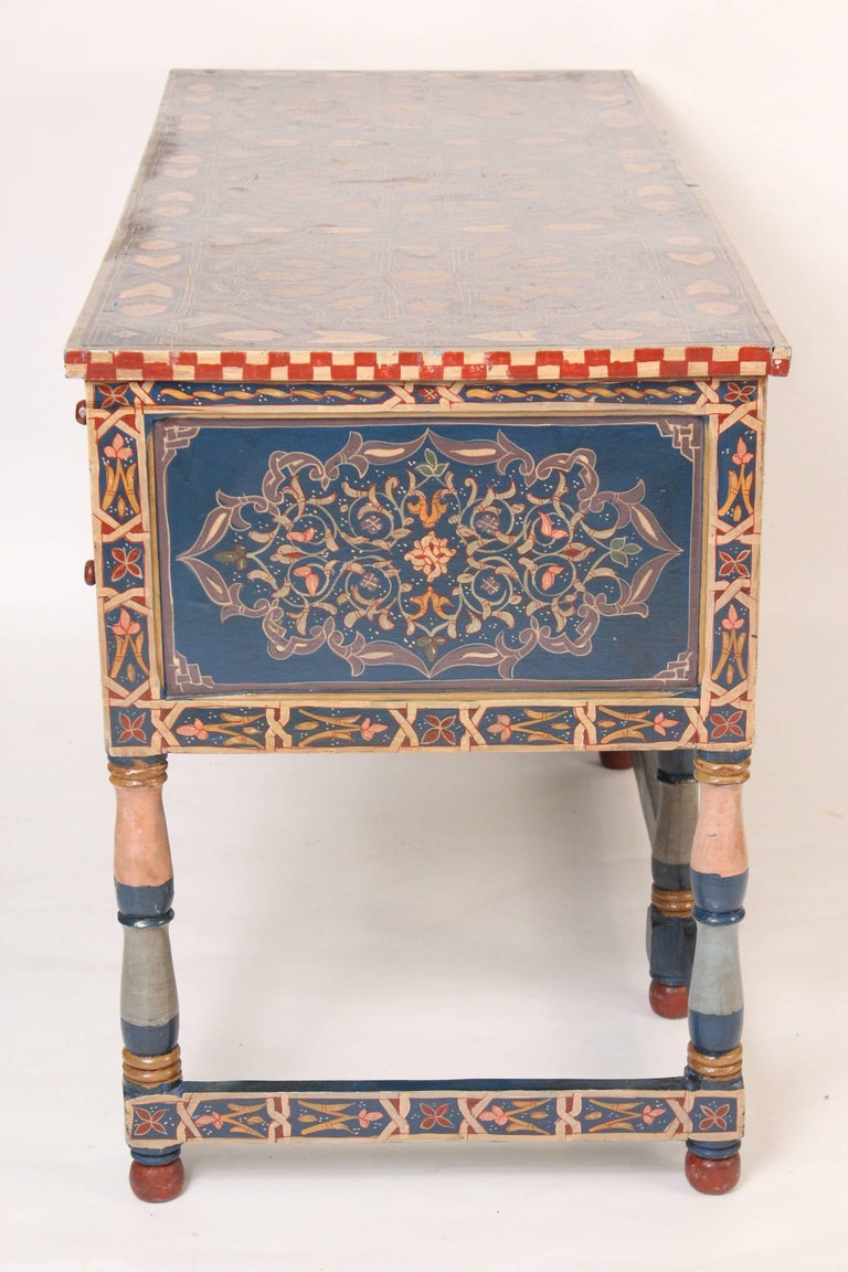 Colorful Moroccan Style Knee Hole Desk at 1stDibs