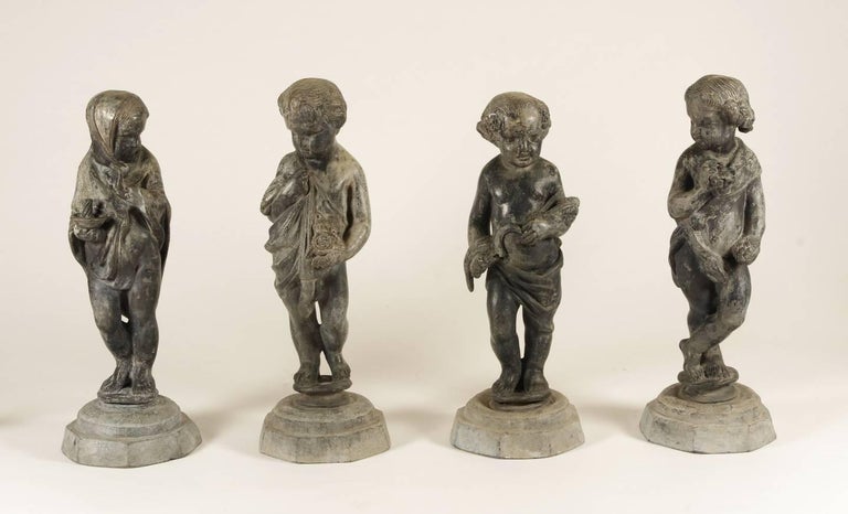 Lead Statues Depicting "the Four Seasons" at 1stDibs